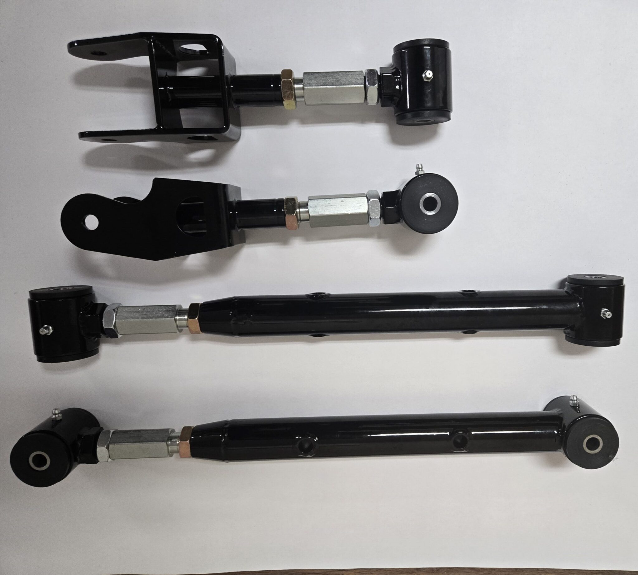 1-1/2" Mild Steel Rear Lower Control Arms Poly Double Adjustable & Poly ...